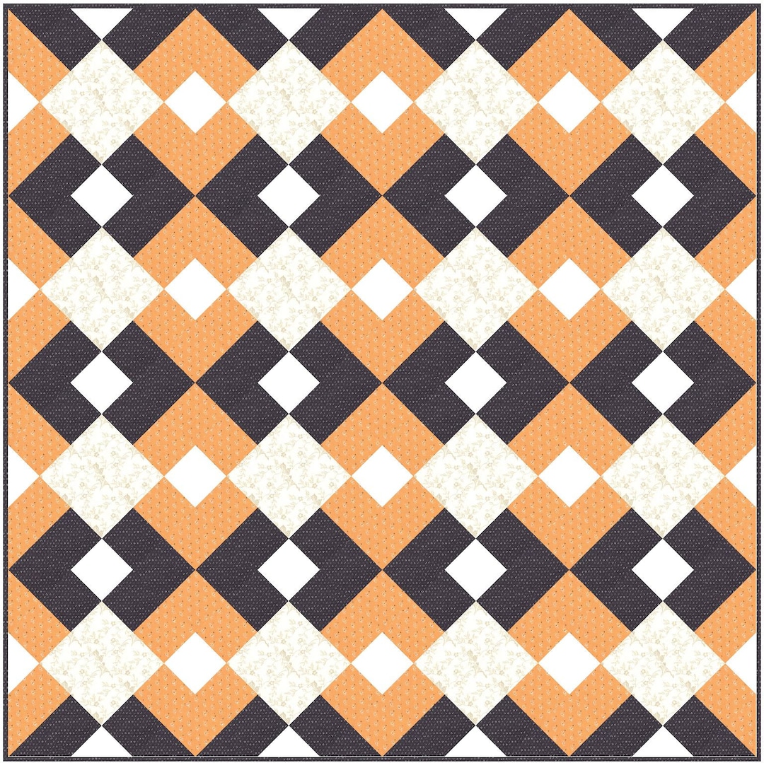 Easy Argyle PDF Digital Quilt Pattern by Pieced Just Sew - Etsy
