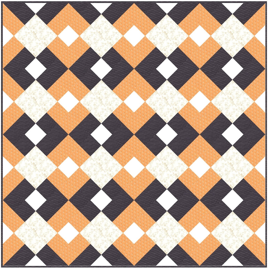 Easy Argyle PDF Digital Quilt Pattern by Pieced Just Sew | Etsy