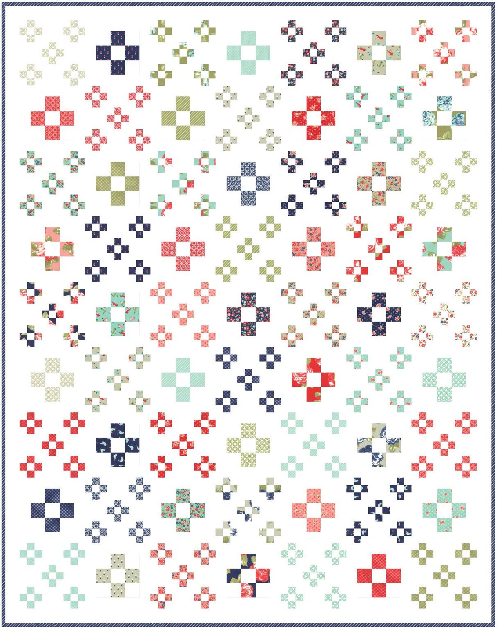 Park Place PDF Digital Quilt Pattern by Pieced Just Sew, Honey Bun or ...