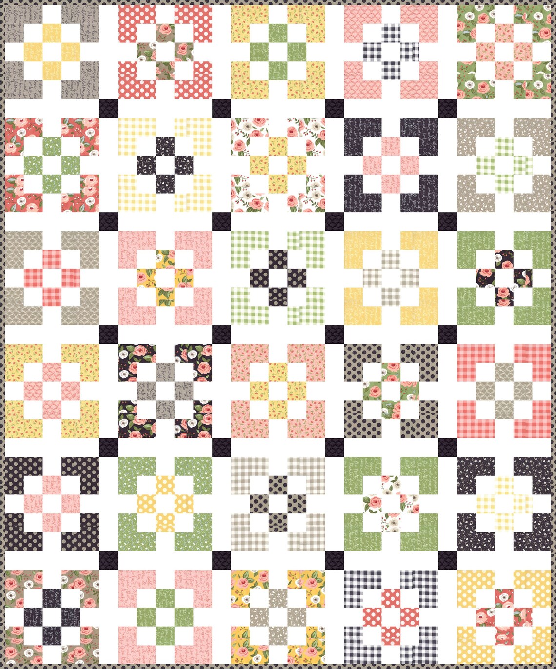 Window Box PDF Digital Quilt Pattern by Pieced Just Sew Jelly - Etsy