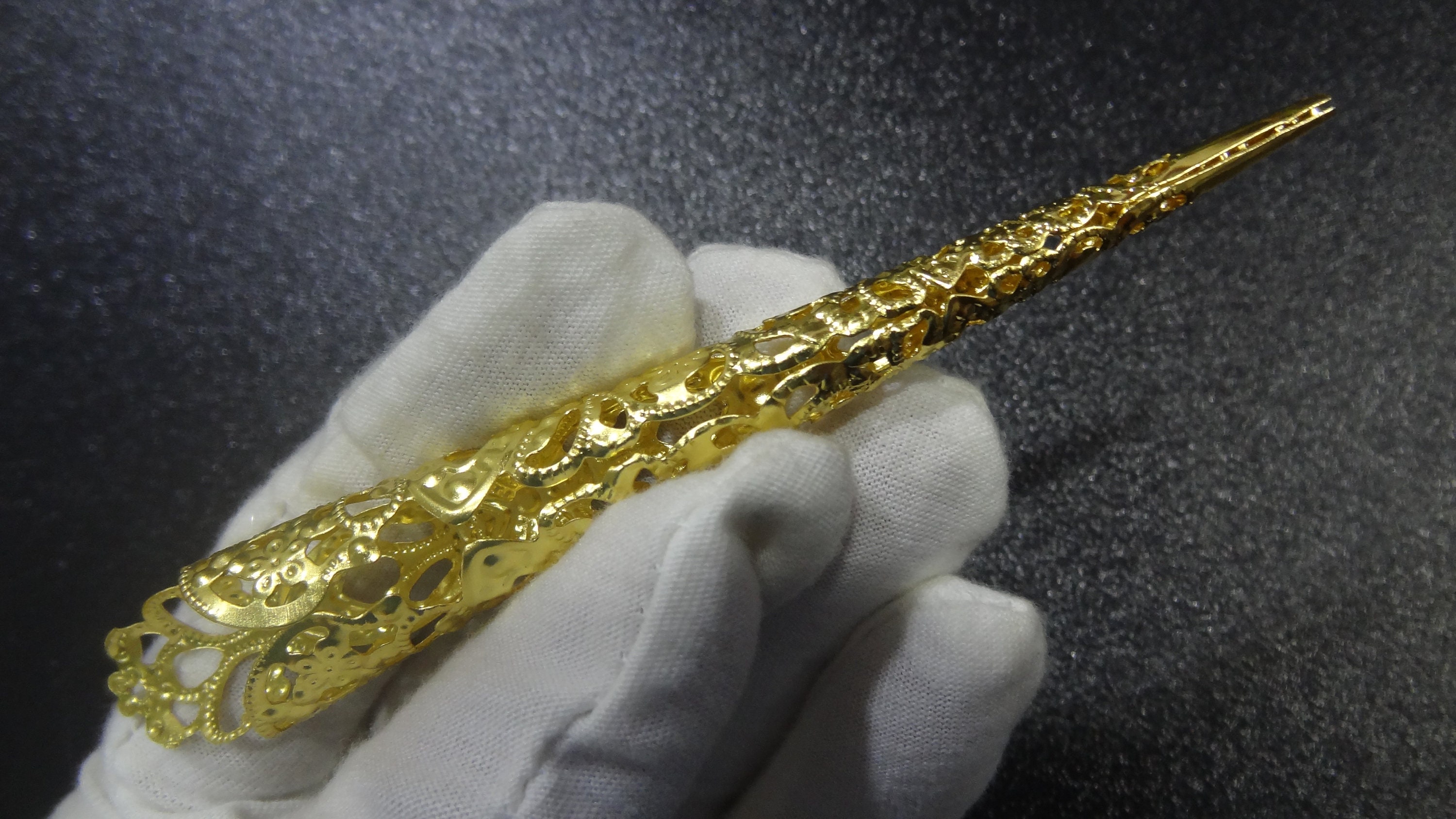 CLAW-GOLD12CM Set of 5 or 10 Steel Gold Filigree - Etsy