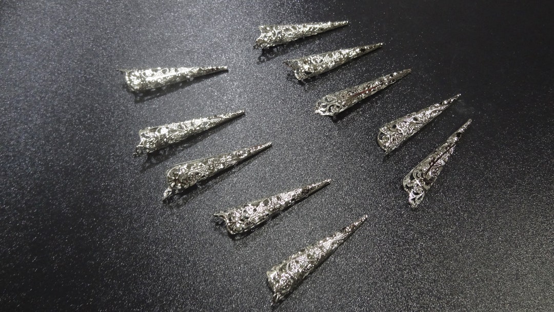 Claw-silver(9cm) - Set of 5 or 10 Stainless Steel Silver Filigree ...