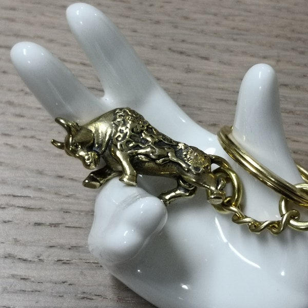 Bull Keychain - Etsy