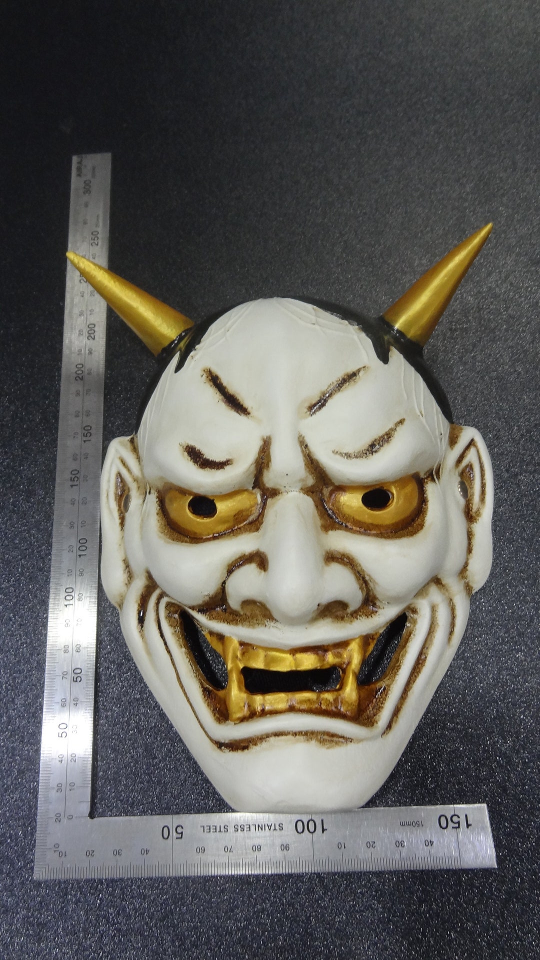 1911-02 - Resin Hannya Mask - Beige Prajna Demon Noh Mask Hannya Devil ...