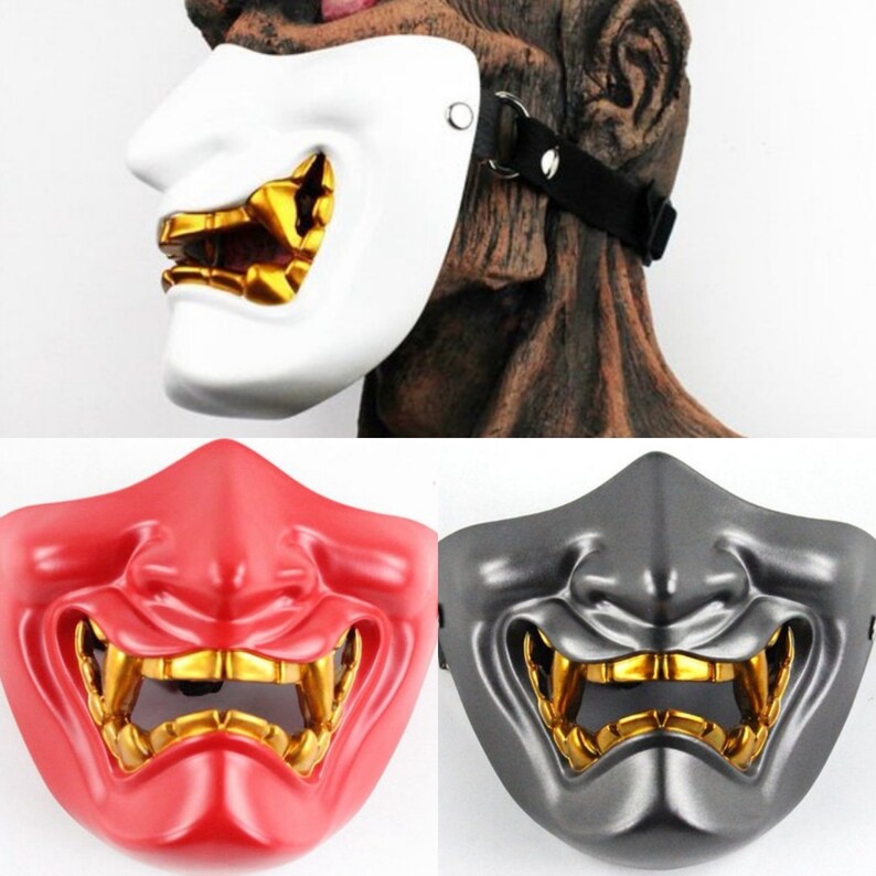 2005-61 Half Face Resin Hannya Mask Prajna Demon Noh Mask - Etsy