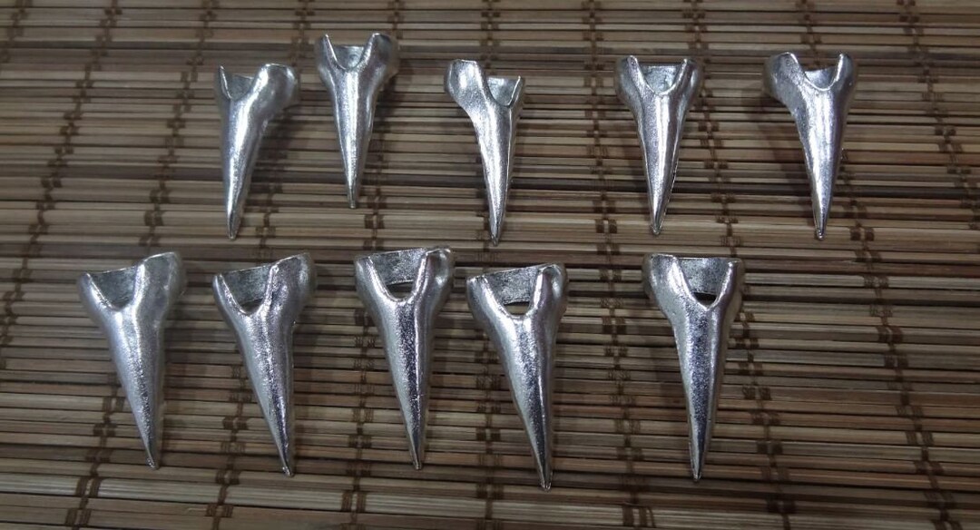Non-adjustable Silver Cat Claws - Set of 5 or 10 Silver Claw Rings ...