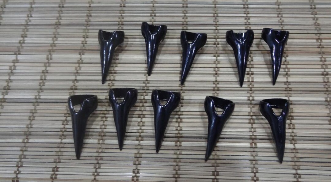 Non-adjustable Black Cat Claws Set of 5 or 10 Silver Claw Rings, Claws ...