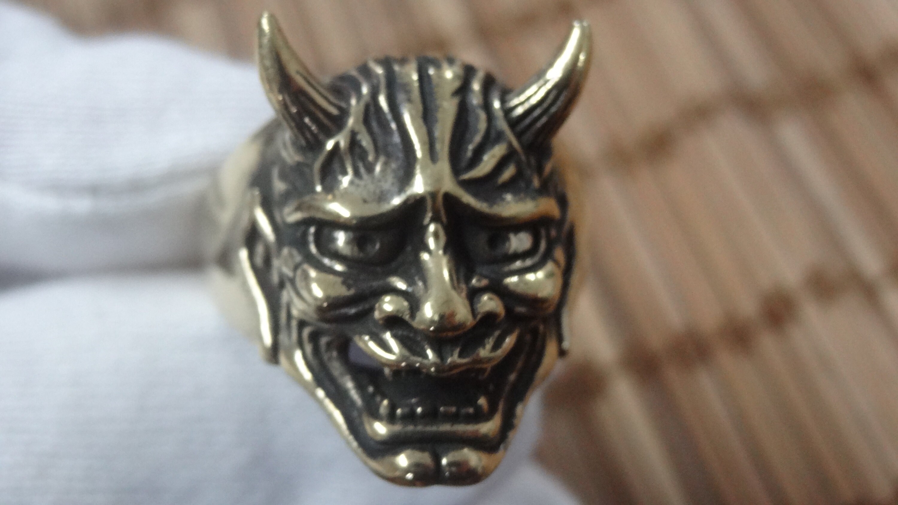 2005-02 Adjustable Brass Hannya Ring Japanese Noh Mask - Etsy