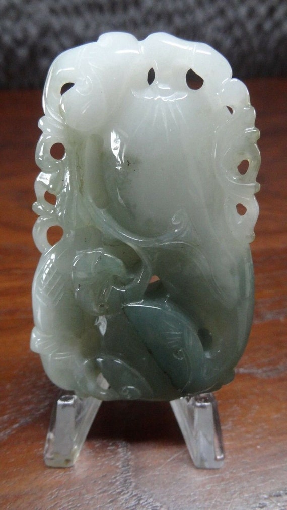 2005-140 - Translucent Jadeite Carving - Fish, Gourd … - Gem