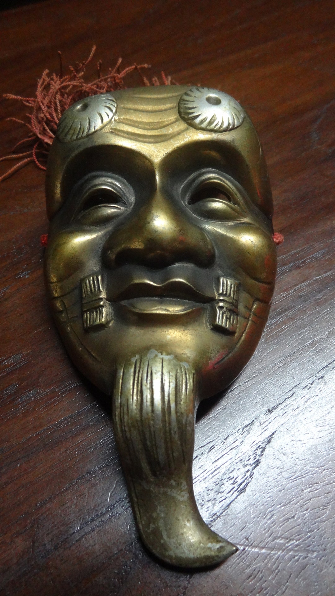 1807-21 - Mid 20th Centry Vintage Japan Brass Noh Mask - Sculpture ...