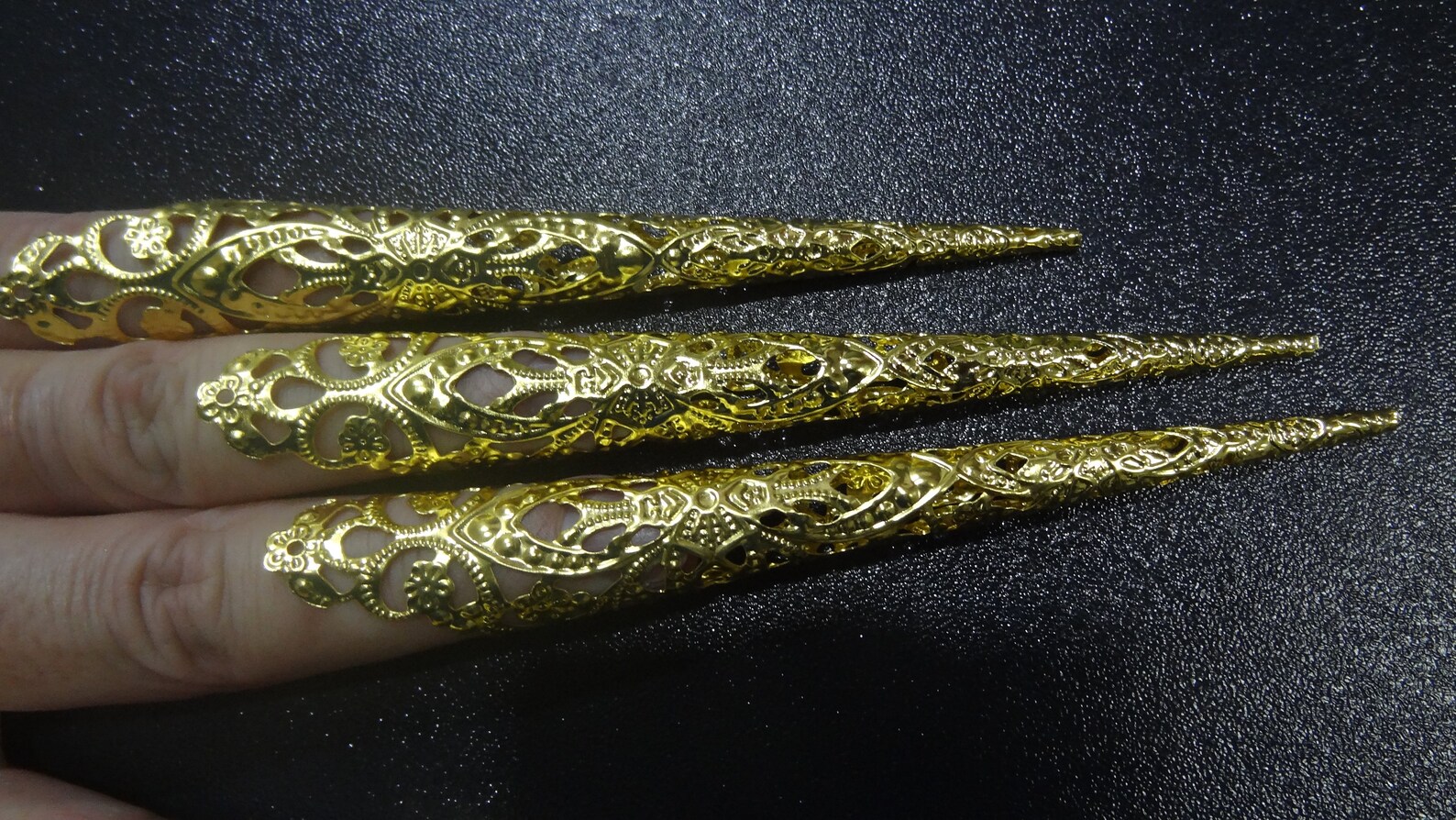 CLAW-GOLD12CM Set of 5 or 10 Steel Gold Filigree - Etsy