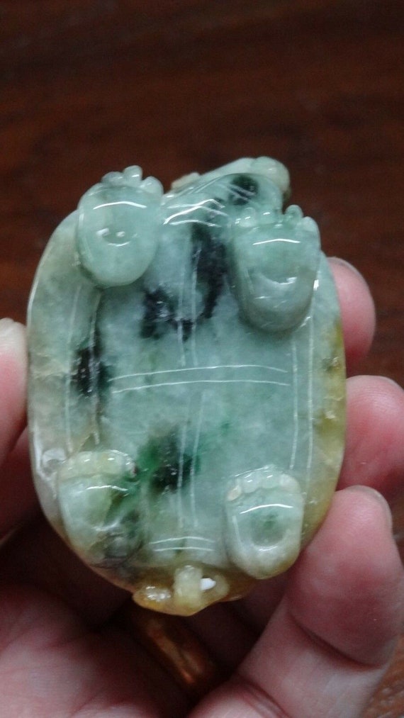 2005-114 - Jadeite Carving - Dragon Turtle With Baby … - Gem