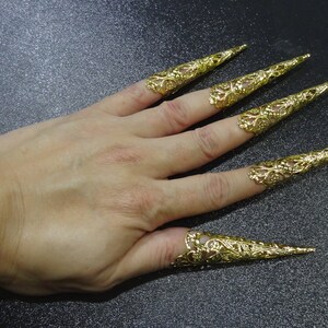 Claw-gold(9cm) - Set of 5 or 10 Stainless Steel Gold Filigree ...