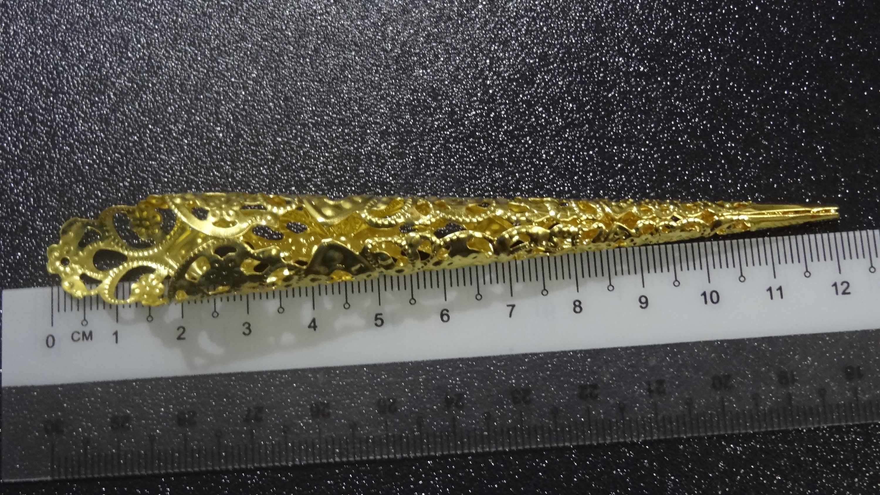 CLAW-GOLD12CM Set of 5 or 10 Steel Gold Filigree - Etsy