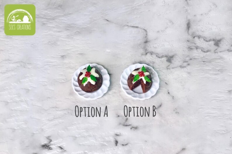 Miniature Christmas Pudding on a Plate - 1:12 Scale - Etsy