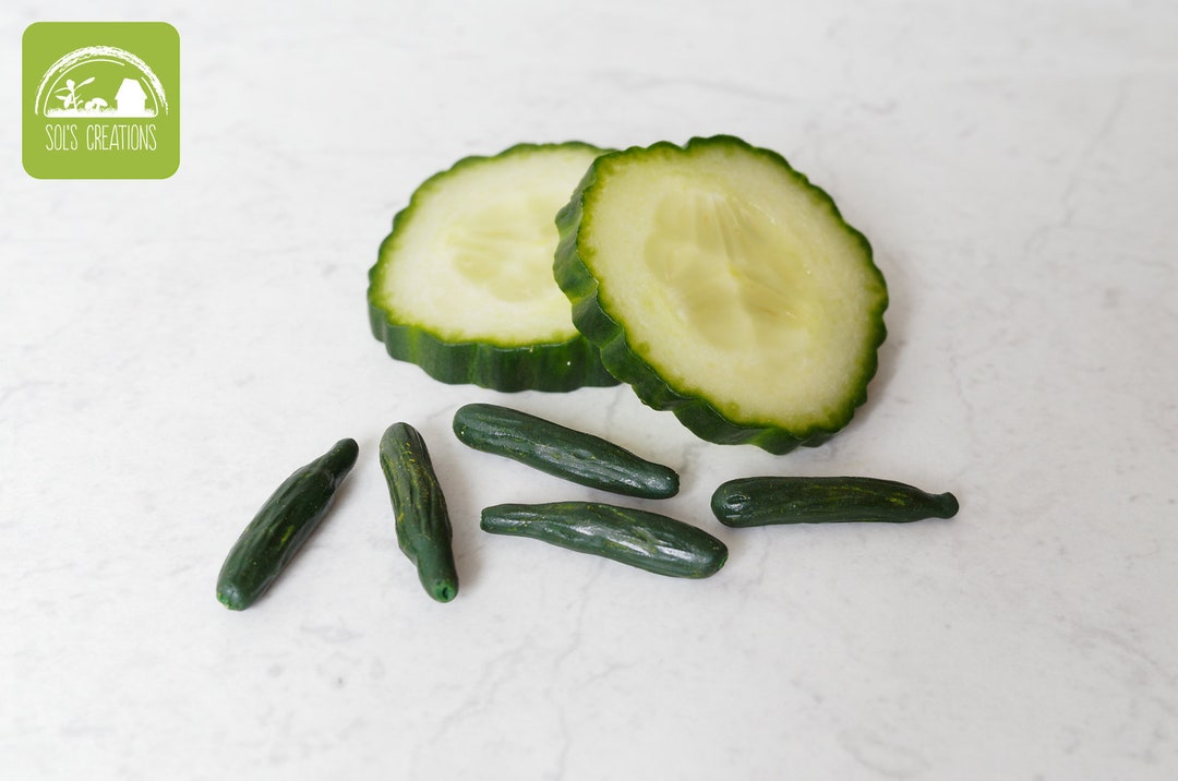 5x Cute Miniature Continental Cucumbers - Scale 1:12 - Etsy