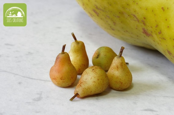 5x Cute Miniature Dollhouse William Bartlett Pears Scale - Etsy