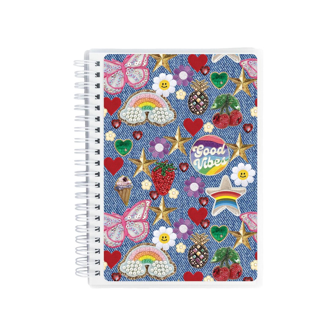Sticker Book • Denim Patches • Reusable Sticker Collection Album • 5x7 ...