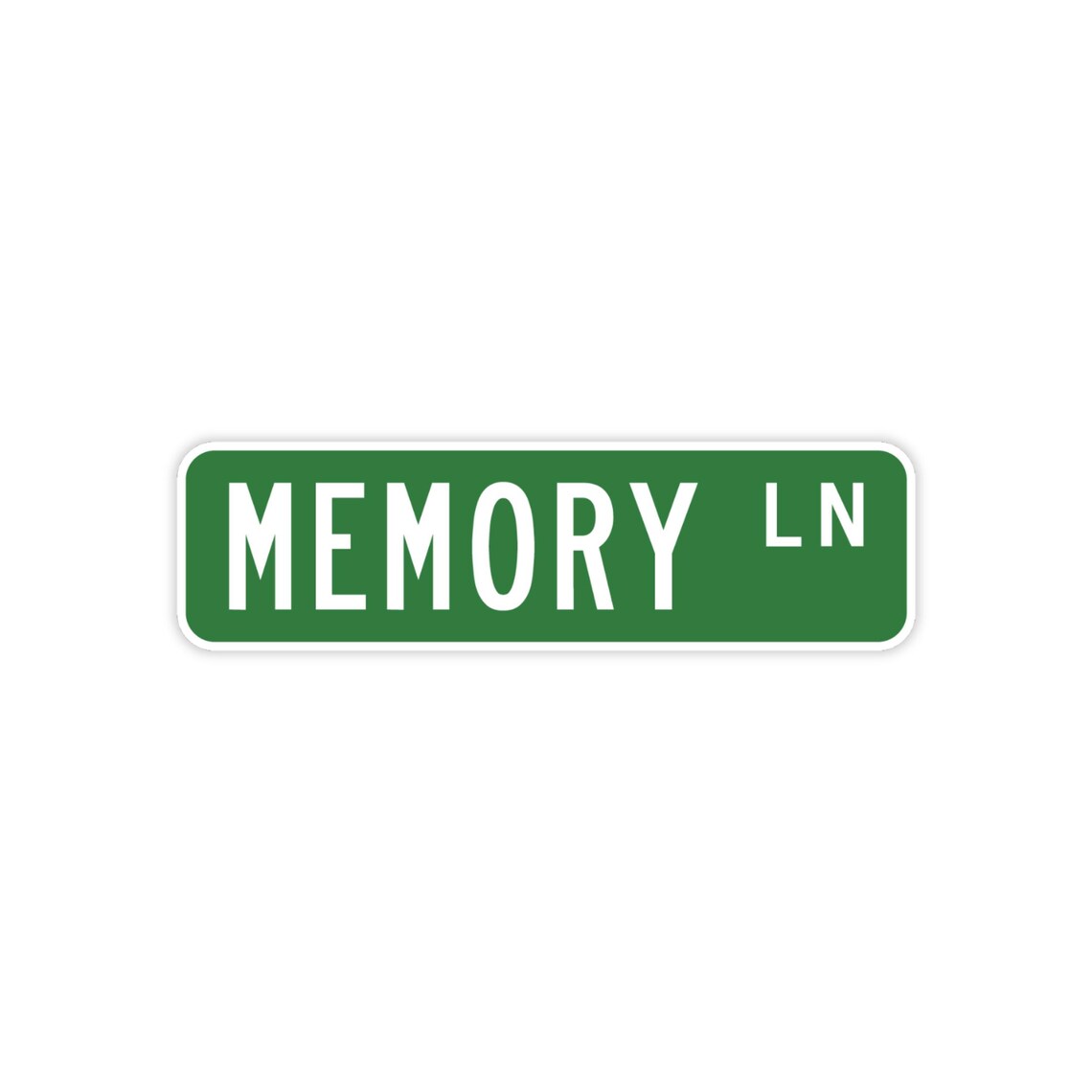 Memory Lane Sign • Vinyl Sticker Decal • Junk Journal Cover Sticker ...