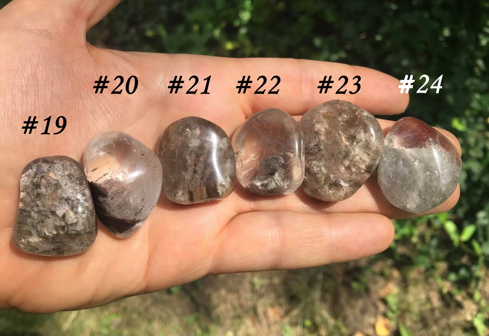 Tumbled Garden Quartz Lodolite Scenic Quartz Included Quartz - Etsy