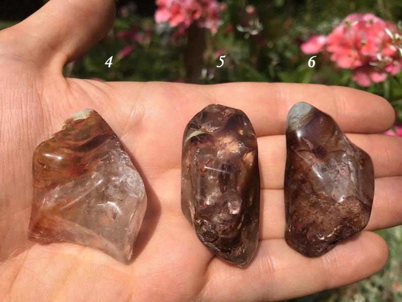 Large Amphibole Quartz Angel Phantom Quartz Tumbled Stones | Etsy