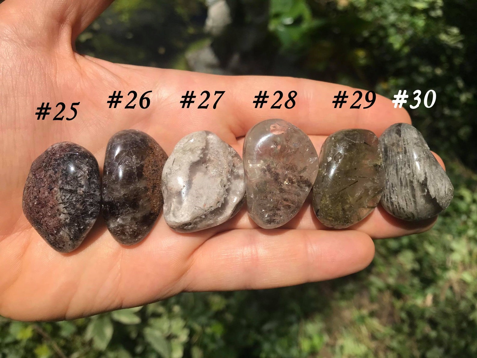 Tumbled Garden Quartz Lodolite Scenic Quartz Included Quartz - Etsy