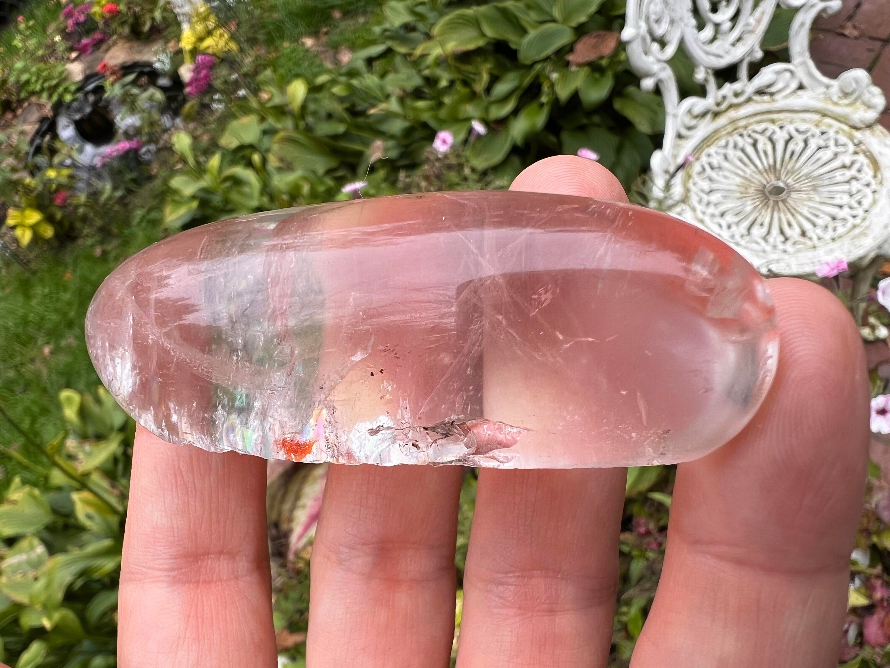 Hematoid Quartz Dome ~ Brazil ~ Included Quartz Garden Quartz Lodolite ...