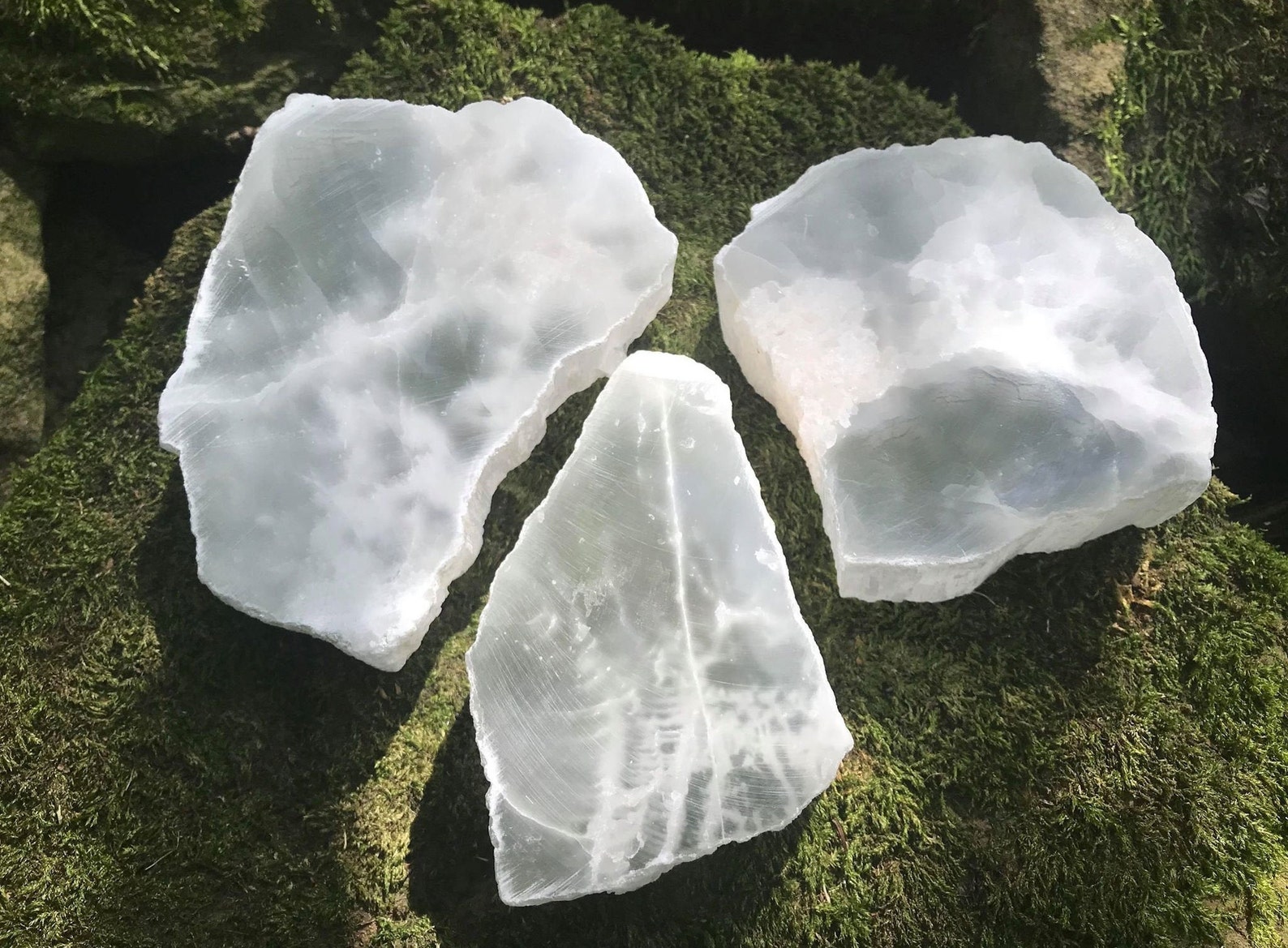Selenite Slice Slab Crystal - Etsy