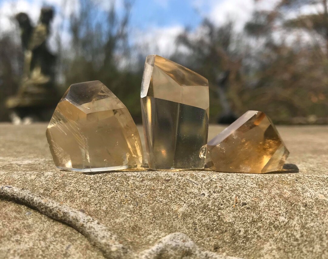 Natural Citrine Tower Freeform Generator Polished Point Small - Etsy