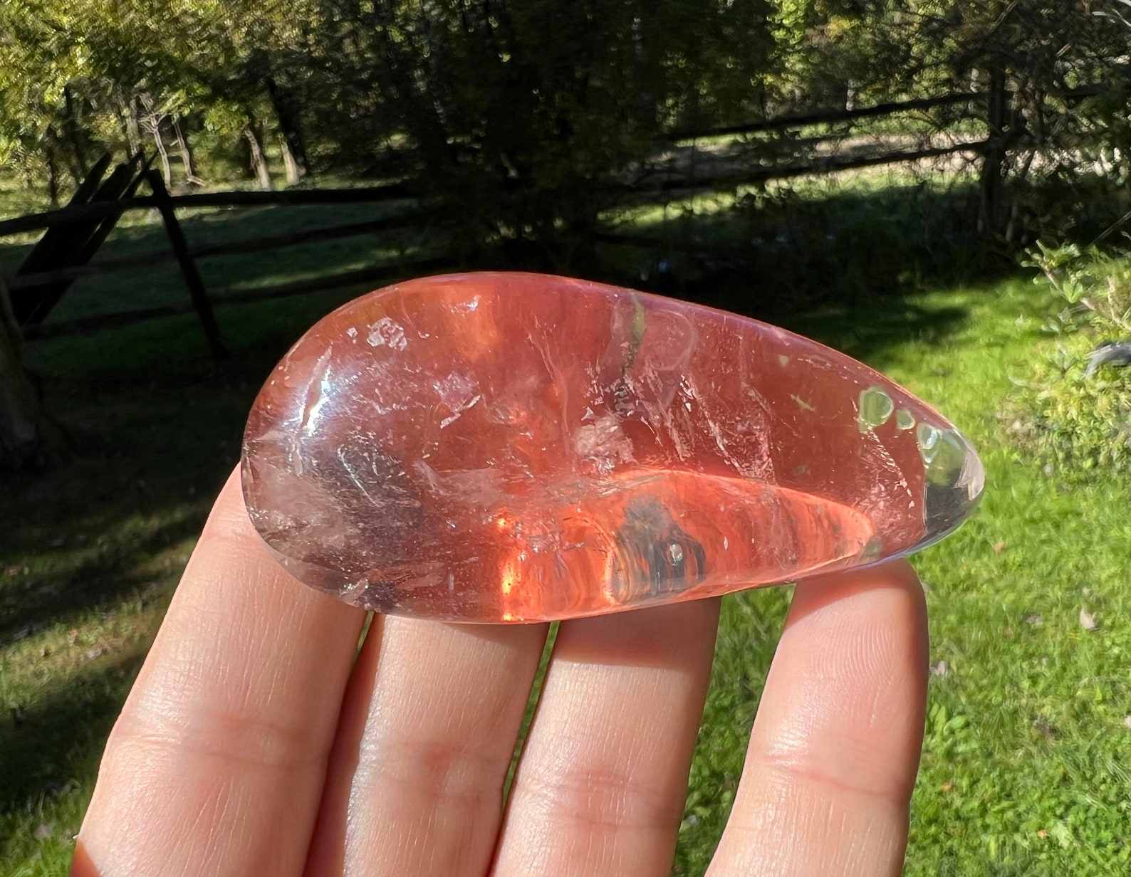 Hematoid Quartz Dome ~ Brazil ~ Included Quartz Garden Quartz Lodolite ...