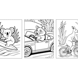 Australian Cute Animals on the Go | Coloring Pages for Kids – 13 Fun ...
