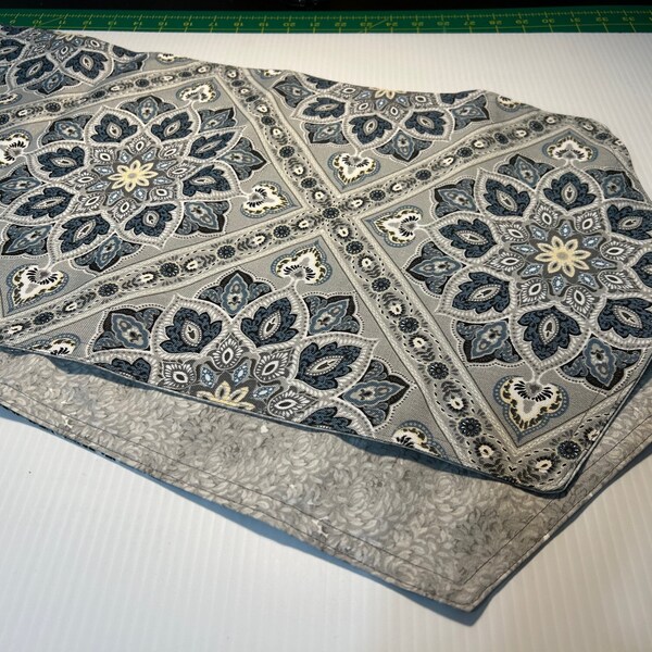 Blue and Gray Table Runner - Etsy