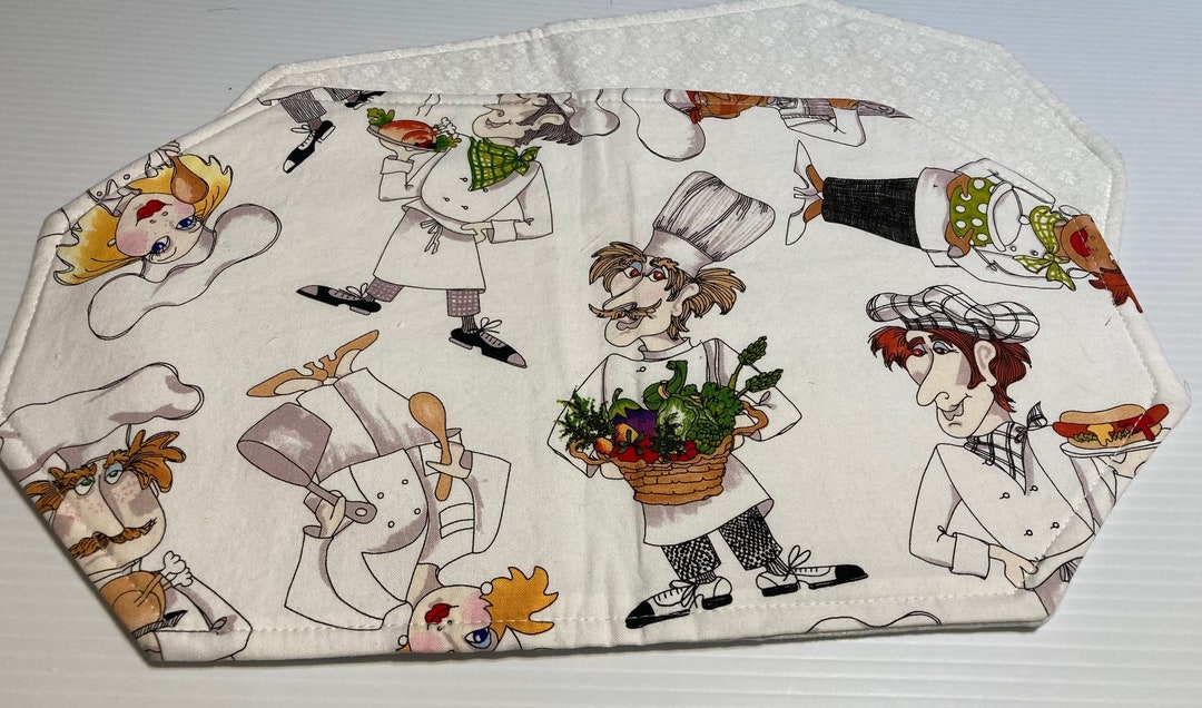 Placemats pair Little Chef Print - Etsy