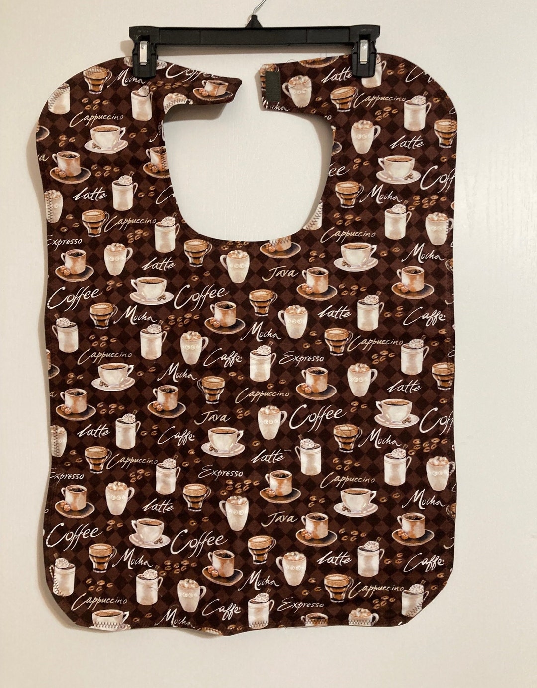 Adult Bibs - Coffee Print - Larger Size - Etsy