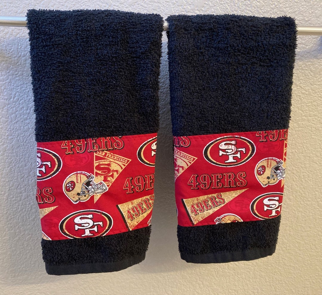 Border Applique Towel - Pair - San Francisco Football - 49ER Print - Etsy