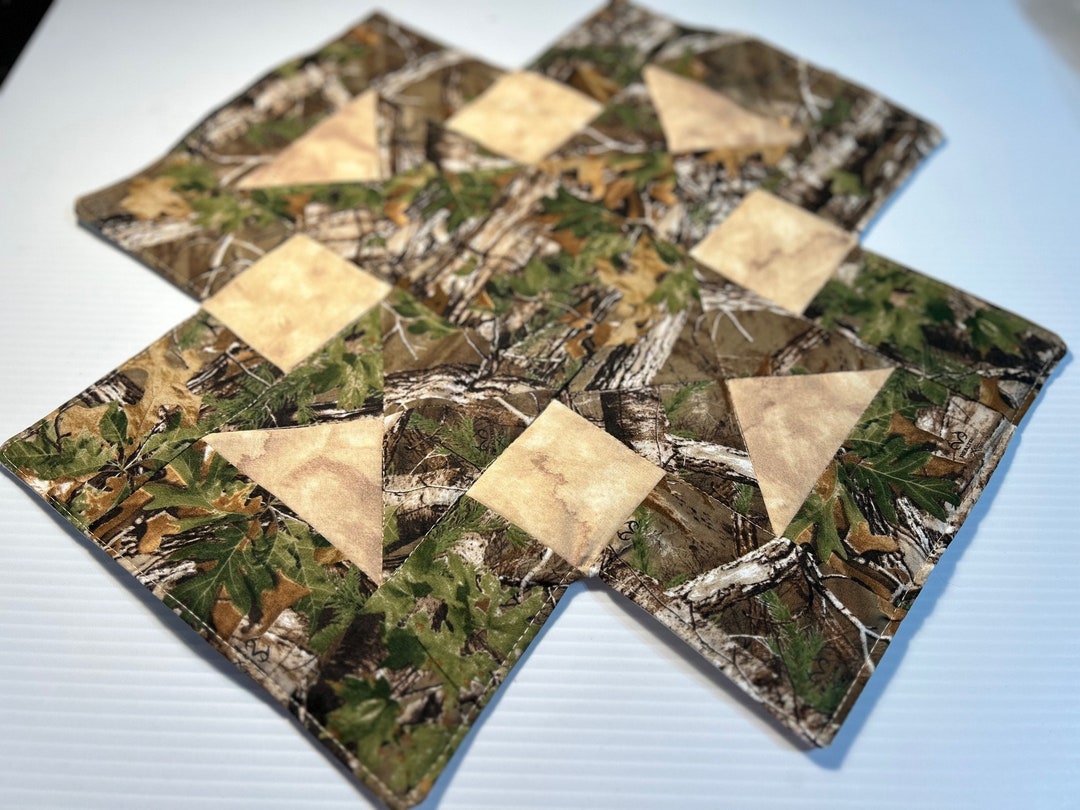 Lightly Quilted Centerpieces - Camouflage Fabric Print - Etsy