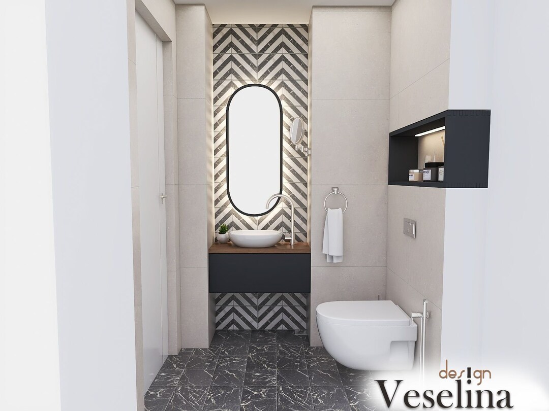3d Toilet Design Interior Design Online Design Modern - Etsy