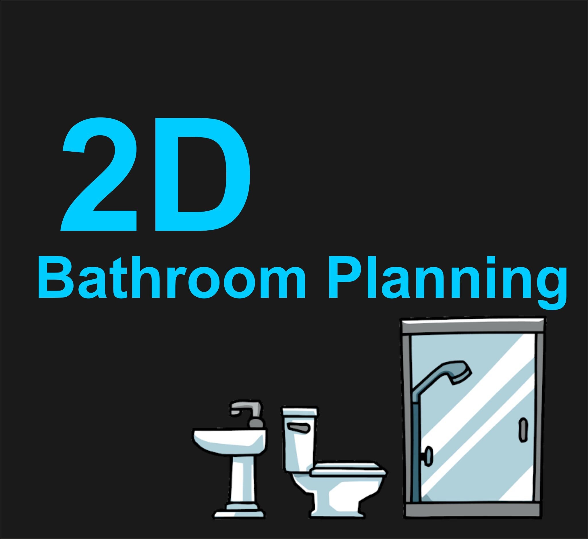 Bathroom Planning, Bathroom Layout, Bathroom Design, 2D Design Bathroom ...