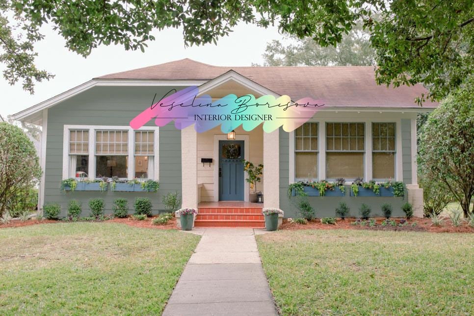 Digital House Painting, Exterior Color Schemes, Exterior Painting - Etsy