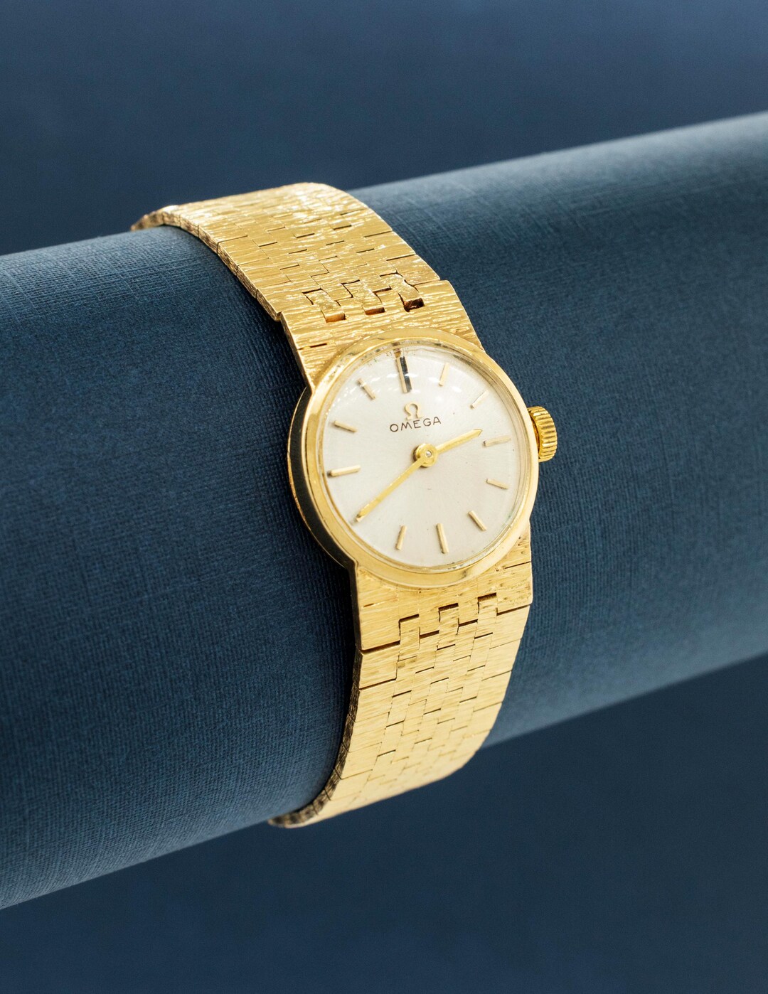 14K Yellow Gold Omega Watch With Brick Style Band - Etsy