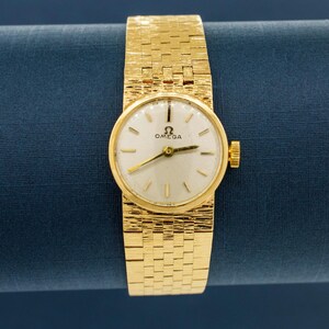 14K Yellow Gold Omega Watch With Brick Style Band - Etsy