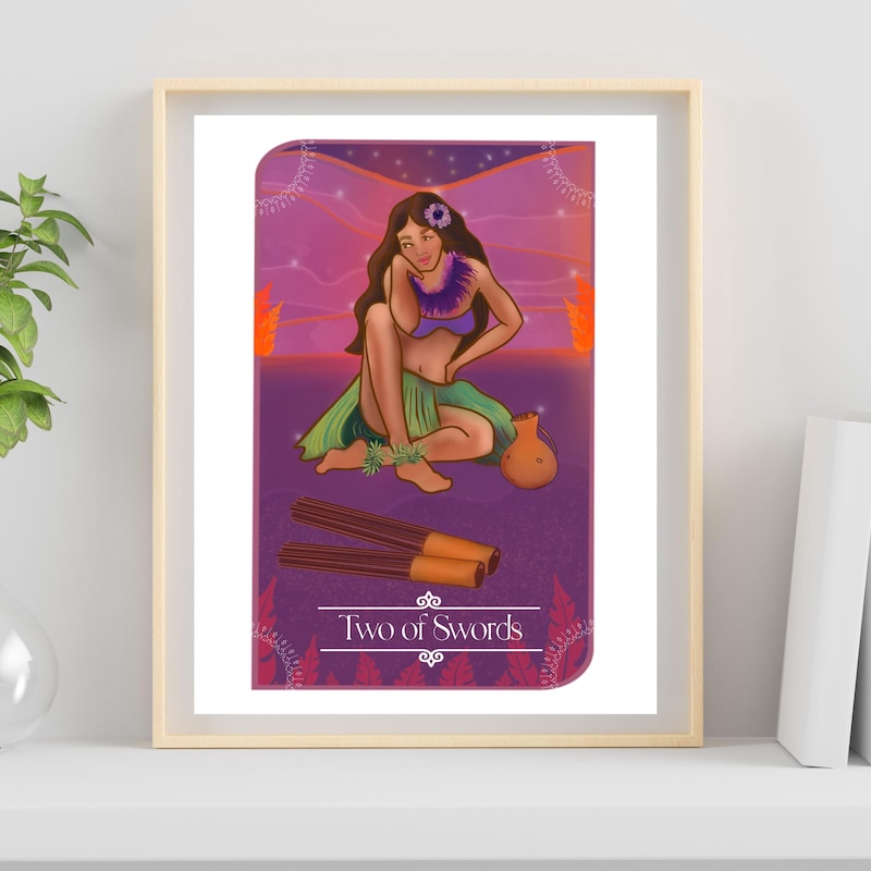 Two of Swords Tarot Print - Etsy