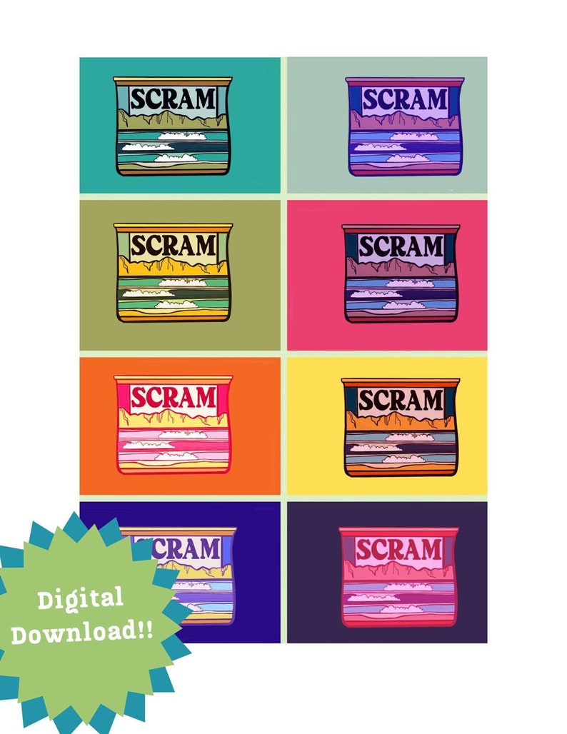 Warhol Style Hawaiian Spam Scram Digital Download, Wall Art, Dorm Art ...