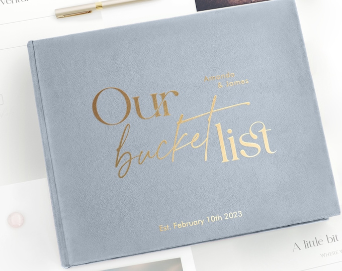 Personalized Bucket List Journal for Couples, Custom Adventure Book ...