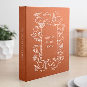 Personalized Recipe Book | Custom Cook Book Journal | Hard Cover Recipe ...