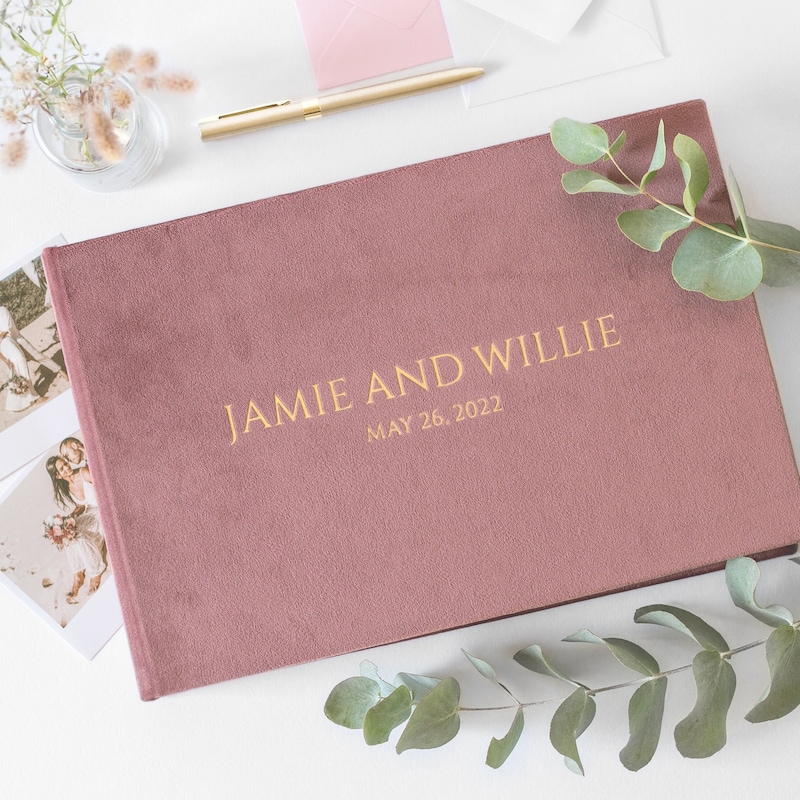 Blush Guest Book - Etsy