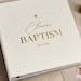 Personalized Baby Baptism Memory Album | Linen Photo Scrapbook With ...