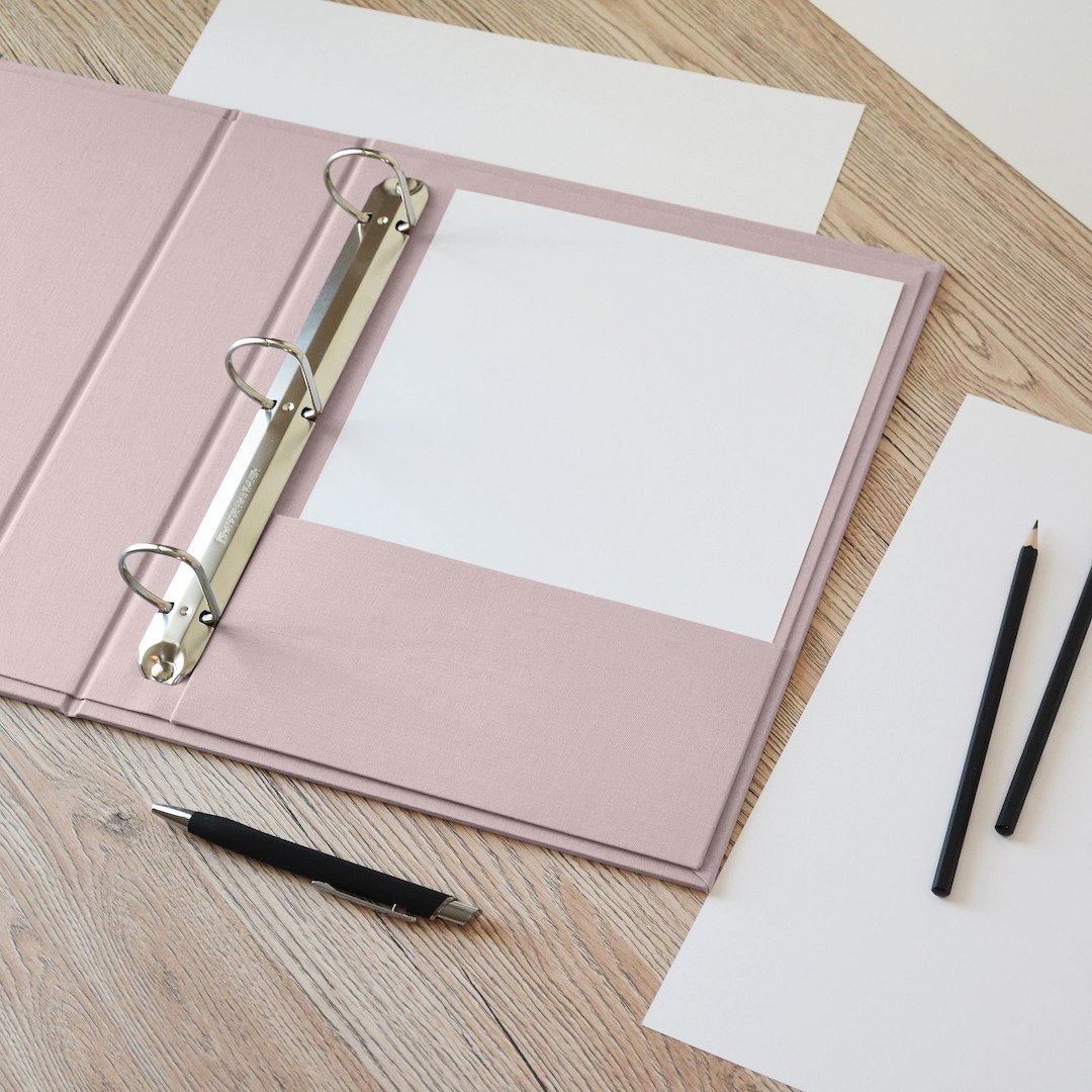 Personalized Ring Binder With 2-3-4 Rings | Linen Ring Binder With ...