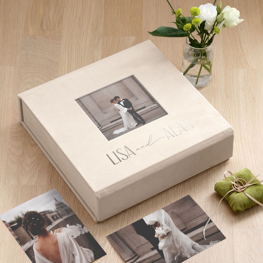 Personalized Wedding Keepsake Box | Custom Memory Box With Photo Window ...