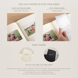 Large Traditional Book Bound Wedding Photo Album, Linen Anniversary ...